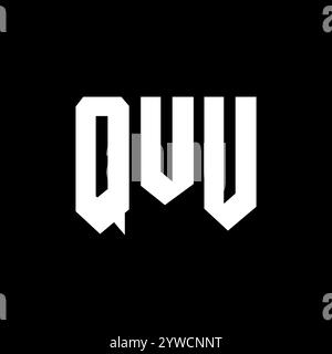 QUU letter logo design for technology company. QUU logo design black ...