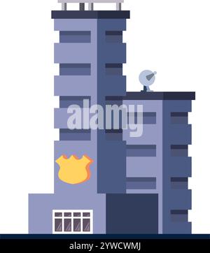 police station front view Stock Vector Image & Art - Alamy
