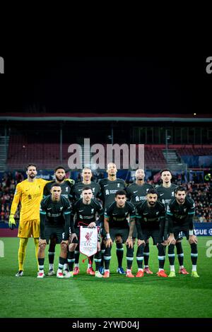 Liverpool FC line up during the UEFA Champions League, League phase ...
