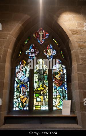 The Eyam Plague Window in St Lawrence Church Eyam Derbyshire Stock ...