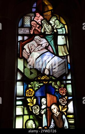 The Eyam Plague Window in St Lawrence Church Eyam Derbyshire Stock ...
