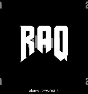 RAQ letter logo design for technology company. RAQ logo design black ...