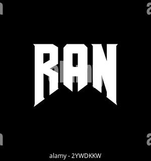 RAN letter logo design for technology company. RAN logo design black ...