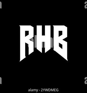 RHB letter logo design for technology company. RHB logo design black ...