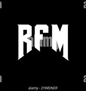 RFM letter logo design for technology company. RFM logo design black ...