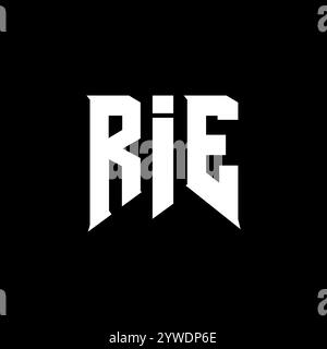 RIE letter logo design for technology company. RIE logo design black ...