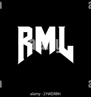 RML letter logo design for technology company. RML logo design black ...
