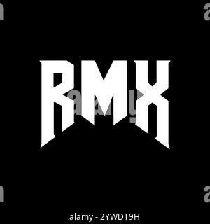 RMX letter logo design for technology company. RMX logo design black ...