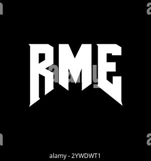 RME letter logo design for technology company. RME logo design black ...