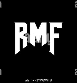 RMF letter logo design for technology company. RMF logo design black ...