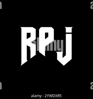 RPJ letter logo design for technology company. RPJ logo design black ...