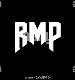 RMP letter logo design for technology company. RMP logo design black ...
