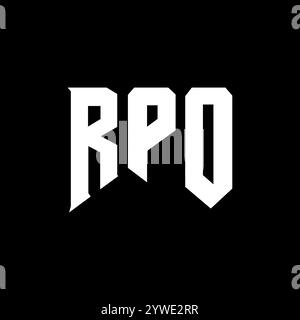 RPO letter logo design for technology company. RPO logo design black ...