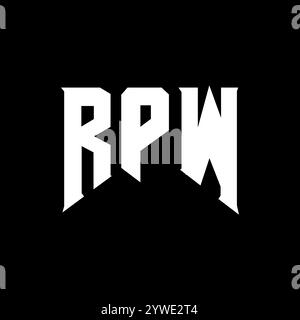 RPW letter logo design for technology company. RPW logo design black ...