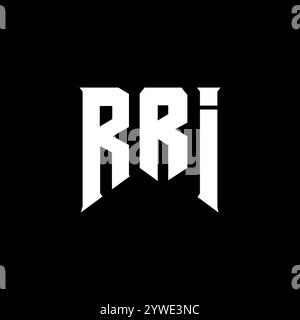 RRI letter logo design for technology company. RRI logo design black ...