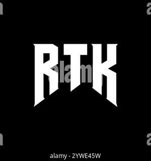 RTK letter logo design for technology company. RTK logo design black ...