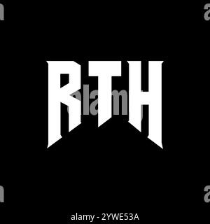 RTH letter logo design for technology company. RTH logo design black ...