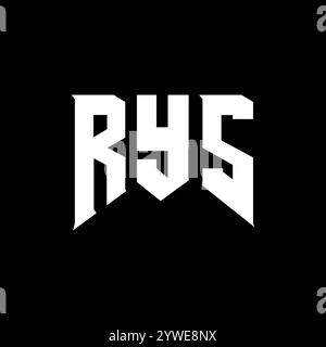 RYS letter logo design for technology company. RYS logo design black ...