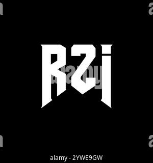 RZI letter logo design for technology company. RZI logo design black ...