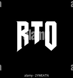 RTO letter logo design for technology company. RTO logo design black ...