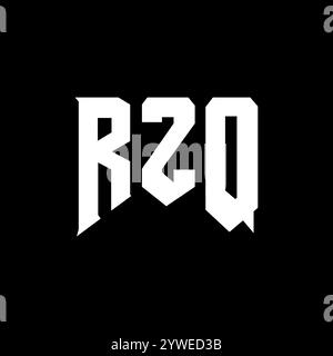 RZQ letter logo design for technology company. RZQ logo design black ...