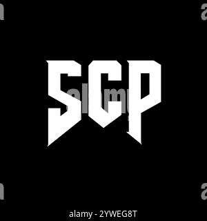 SCP letter logo design for technology company. SCP logo design black ...