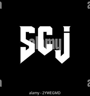 SCJ letter logo design for technology company. SCJ logo design black ...