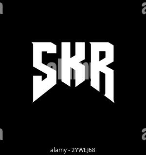 SKR letter logo design for technology company. SKR logo design black ...
