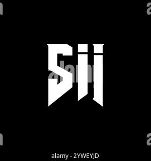 SII letter logo design for technology company. SII logo design black ...