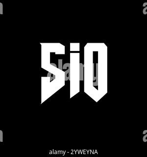 SIO letter logo design for technology company. SIO logo design black ...
