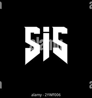 SIS letter logo design for technology company. SIS logo design black ...