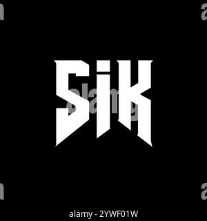 SIK letter logo design for technology company. SIK logo design black ...