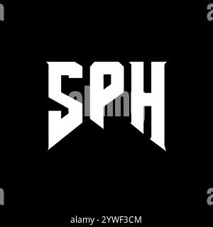 SPH letter logo design for technology company. SPH logo design black ...