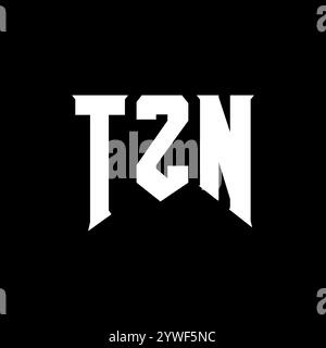 TZN letter logo design for technology company. TZN logo design black ...