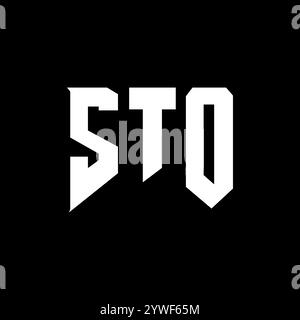 STO letter logo design for technology company. STO logo design black ...
