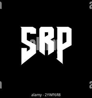 SRP letter logo design for technology company. SRP logo design black ...