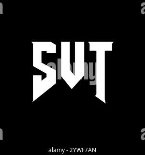 SVT letter logo design for technology company. SVT logo design black and white color combination ...