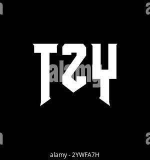TZY letter logo design for technology company. TZY logo design black ...