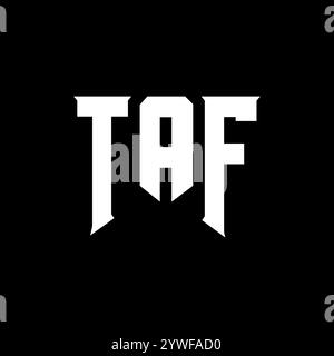 TAF letter logo design for technology company. TAF logo design black ...