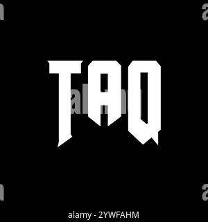 TAQ letter logo design for technology company. TAQ logo design black ...