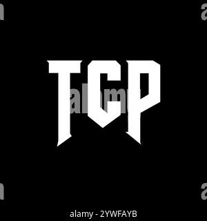 TCP letter logo design for technology company. TCP logo design black ...
