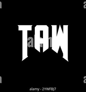 TAW letter logo design for technology company. TAW logo design black ...