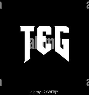 TEG letter logo design for technology company. TEG logo design black ...