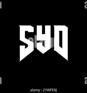 SYD letter logo design for technology company. SYD logo design black ...