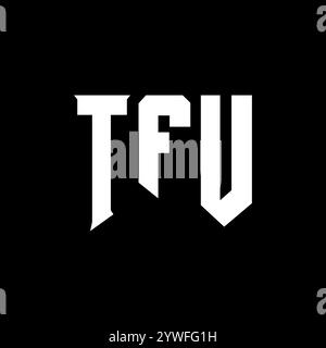 TFU letter logo design for technology company. TFU logo design black ...