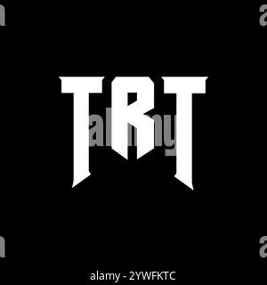 TRT letter logo design for technology company. TRT logo design black ...