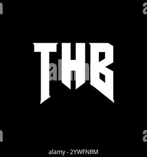 THB letter logo design for technology company. THB logo design black ...