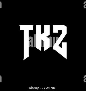 TKZ letter logo design for technology company. TKZ logo design black ...