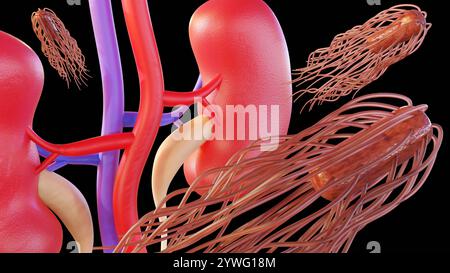 Proteus mirabilis bacteria reach the kidneys, called pyelonephritis ...