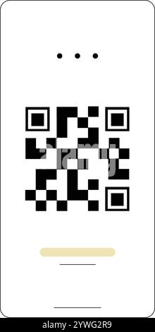 Smartphone scanning a QR code displayed on POS machine: QR code payment Stock Vector Image & Art ...